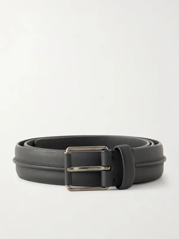Zegna 3cm Calf Leather Belt - Black