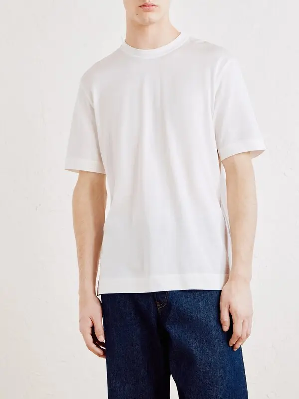 Zegna Cotton And Silk-blend Jersey T-shirt - White