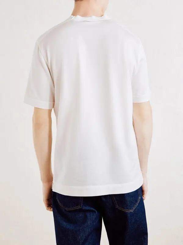Zegna Cotton And Silk-blend Jersey T-shirt - White