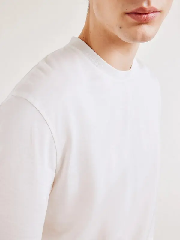 Zegna Cotton And Silk-blend Jersey T-shirt - White
