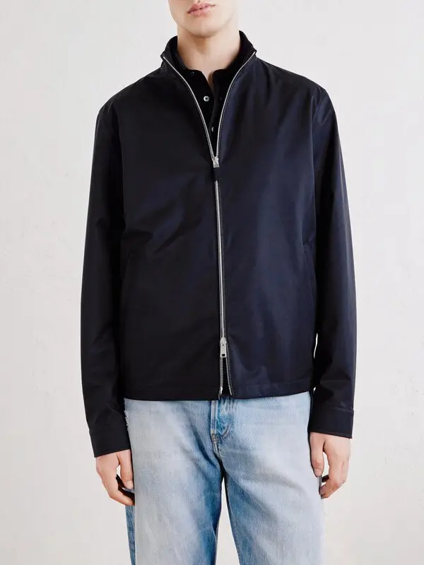 Zegna Motorin 100cc Jersey Blouson Jacket - Blue