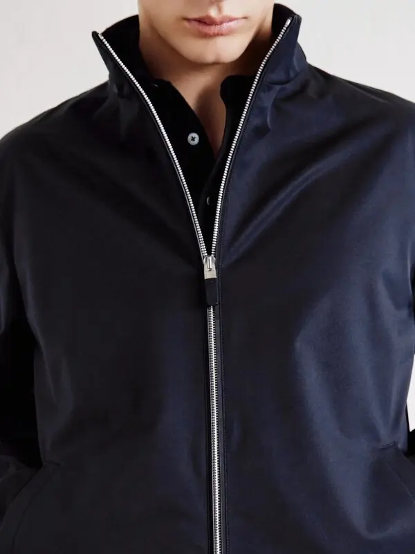 Zegna Motorin 100cc Jersey Blouson Jacket - Blue