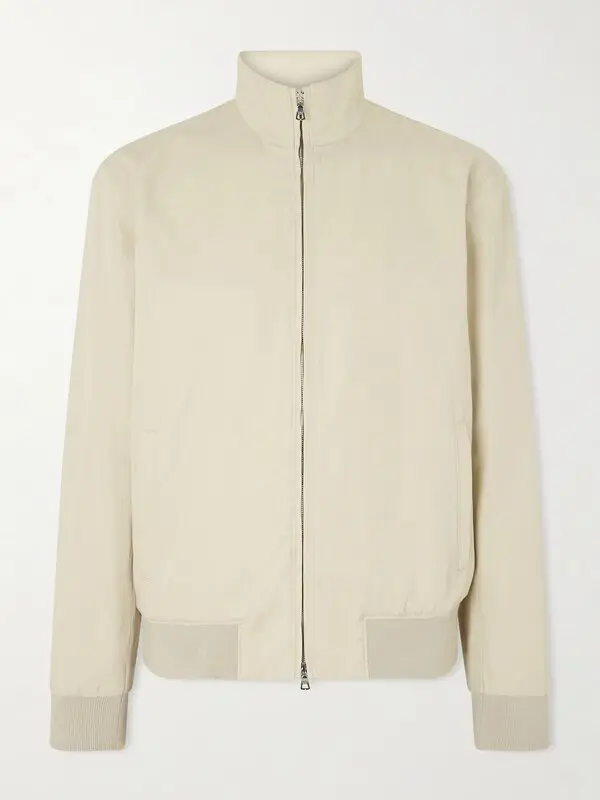 Orlebar Brown Alvaro Cotton And Linen-blend Jacket - Neutrals