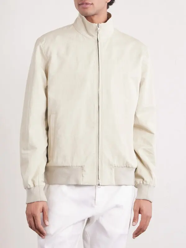 Orlebar Brown Alvaro Cotton And Linen-blend Jacket - Neutrals