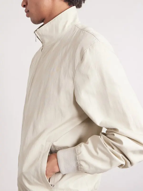 Orlebar Brown Alvaro Cotton And Linen-blend Jacket - Neutrals