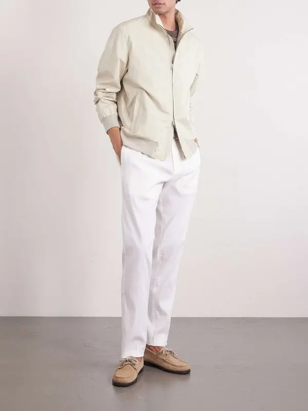 Orlebar Brown Ray Straight-leg Stretch Linen And Cotton-blend Trousers
