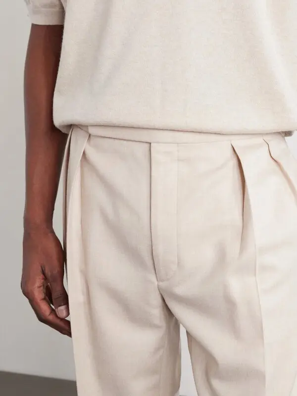 Ralph Lauren Purple Label Straight-leg Pleated Wool-flannel Trousers