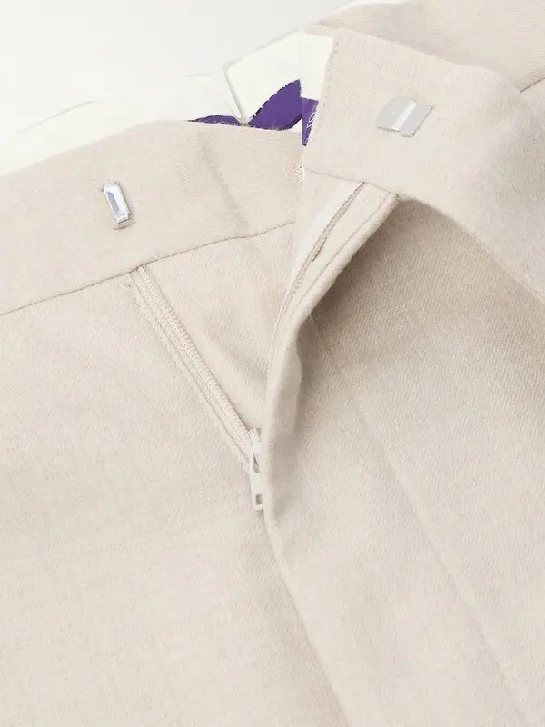 Ralph Lauren Purple Label Straight-leg Pleated Wool-flannel Trousers
