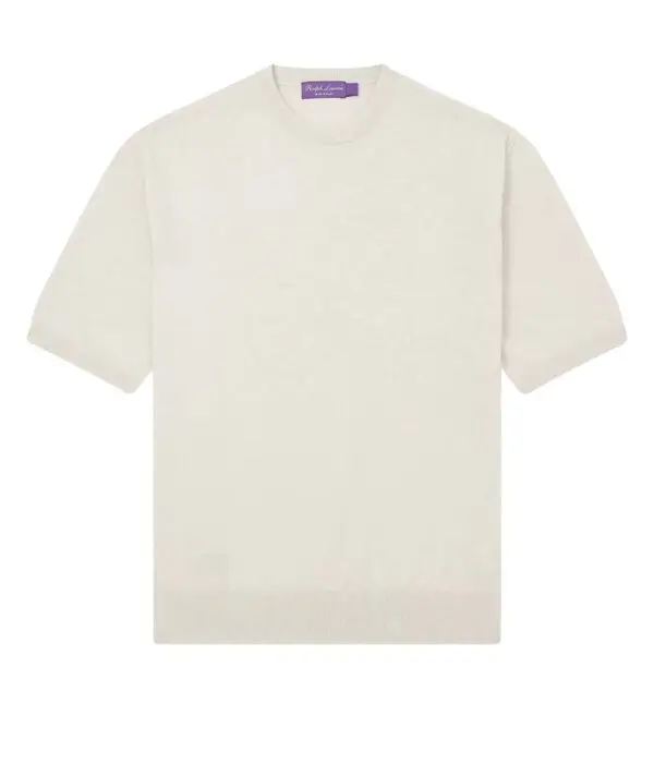 Ralph Lauren Purple Label Cashmere-blend T-shirt - Neutrals