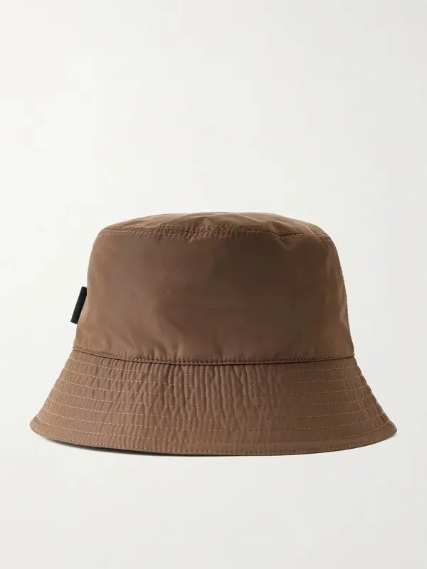Saint Laurent Recycled Shell Bucket Hat - Brown