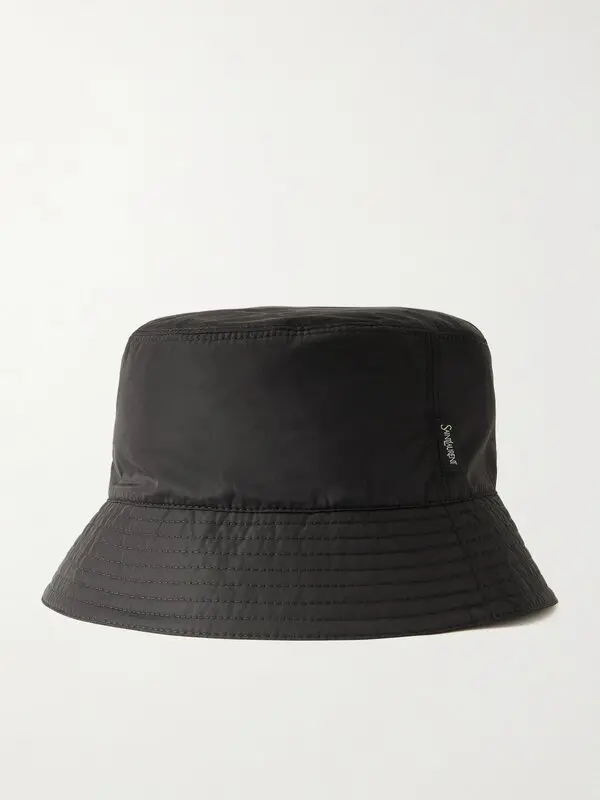 Saint Laurent Recycled Shell Bucket Hat - Black