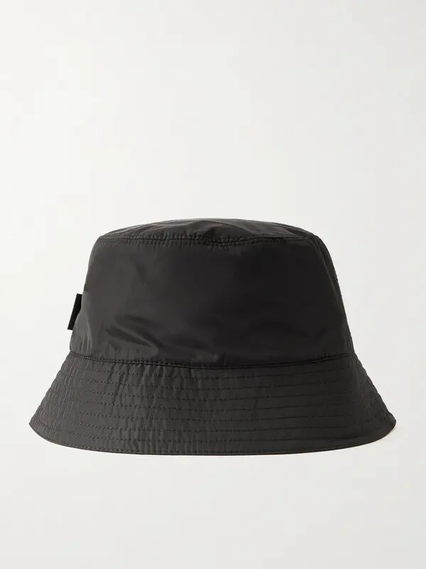 Saint Laurent Recycled Shell Bucket Hat - Black
