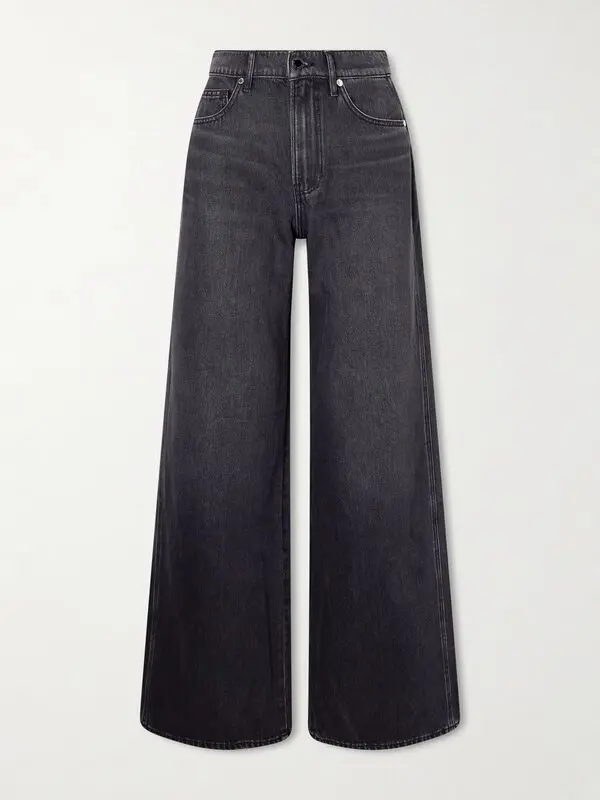 Veronica Beard Kasey Mid-rise Wide-leg Jeans - Gray