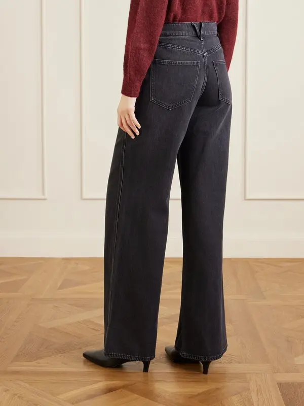 Veronica Beard Kasey Mid-rise Wide-leg Jeans