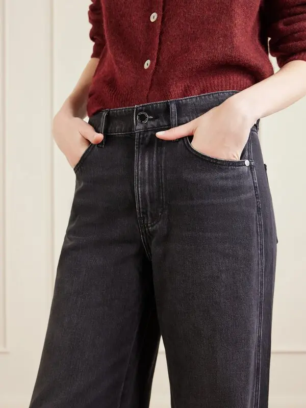 Veronica Beard Kasey Mid-rise Wide-leg Jeans