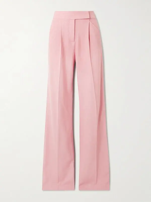 Veronica Beard Marbeau Canvas Wide-leg Trousers - Pink