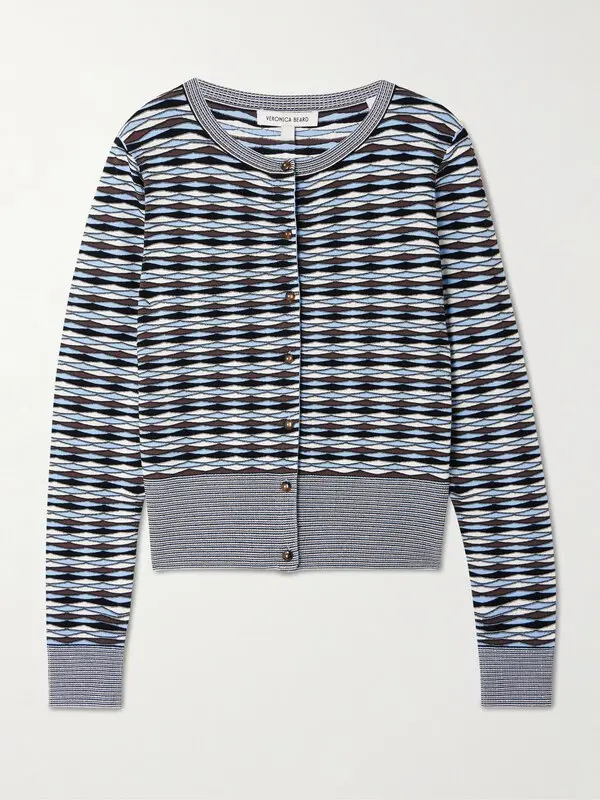 Veronica Beard Cambria Cropped Cardigan - Blue