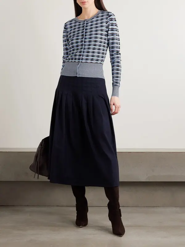 Veronica Beard Cambria Cropped Cardigan - Blue