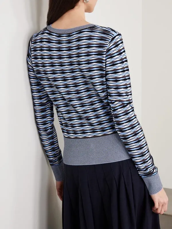 Veronica Beard Cambria Cropped Cardigan - Blue