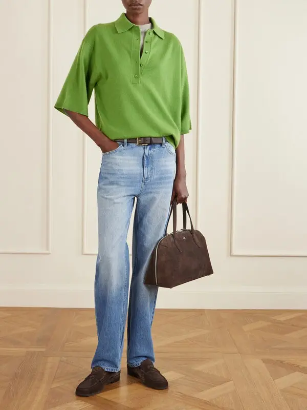 Tibi Wool And Cashmere-blend Polo Shirt