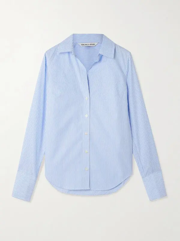 Veronica Beard Amelia Striped Cotton-poplin Shirt