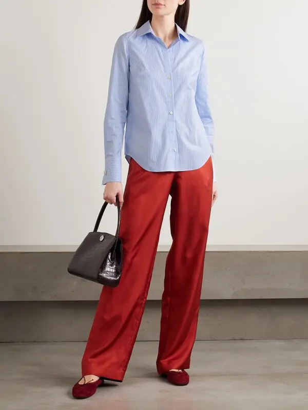 Veronica Beard Amelia Striped Cotton-poplin Shirt