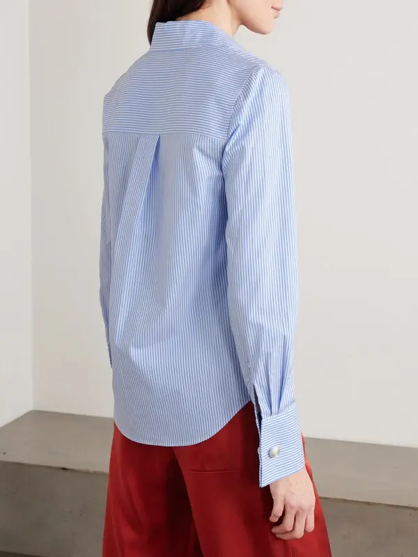 Veronica Beard Amelia Striped Cotton-poplin Shirt