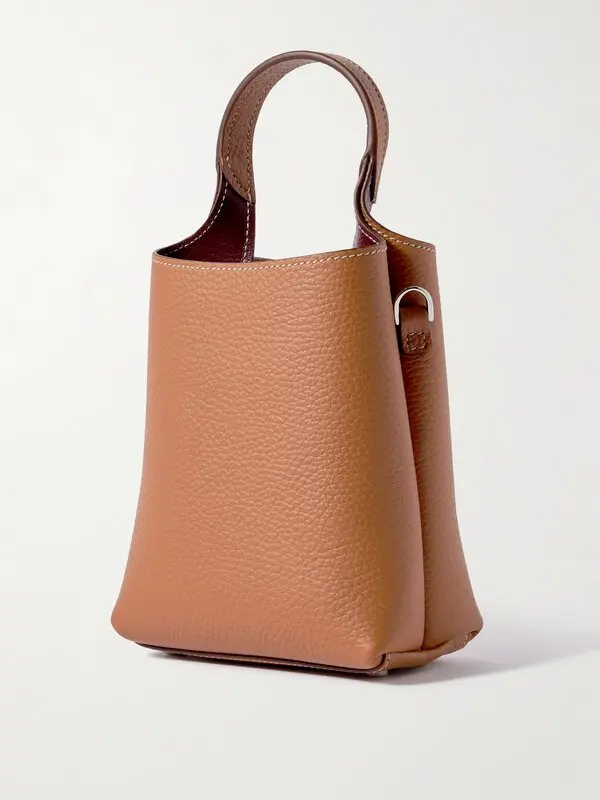 TOD'S Textured-leather Shoulder Bag - Brown