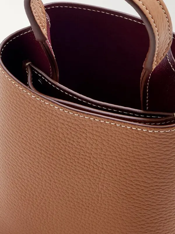 TOD'S Textured-leather Shoulder Bag - Brown