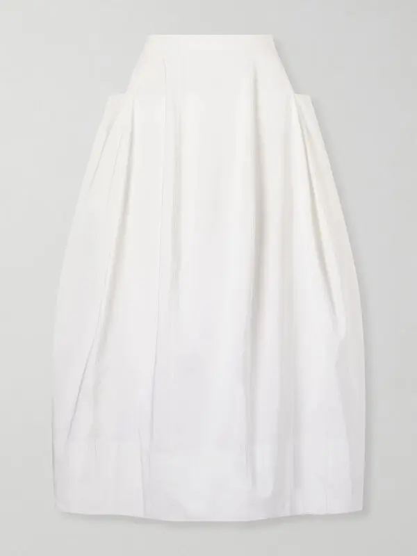 Tibi Lantern Paneled Skirt - White