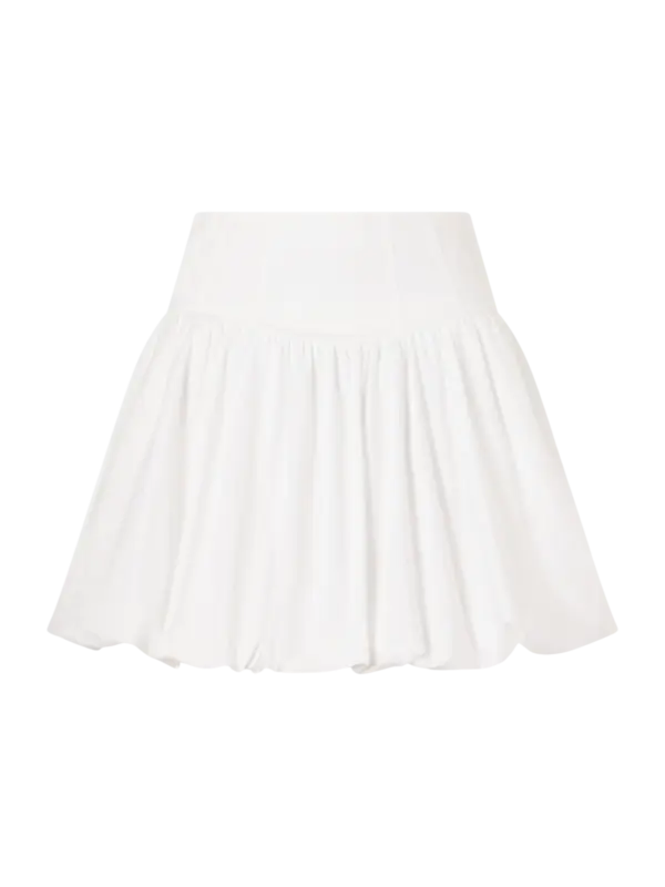 Simkhai Pippa Pleated Mini Skirt - White