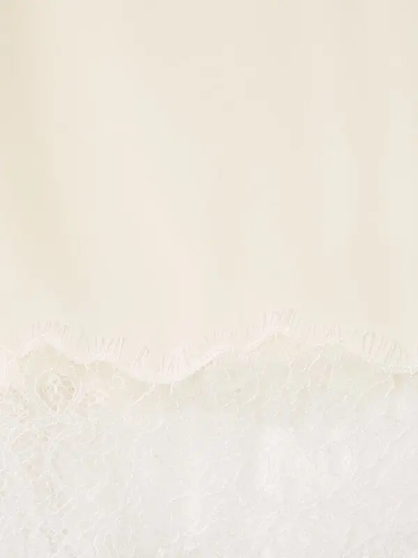 Staud Verano Lace-trimmed Silk Shorts