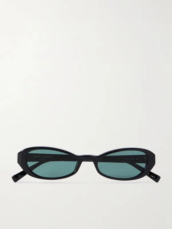 Saint Laurent Erin Oval-frame Sunglasses - Black