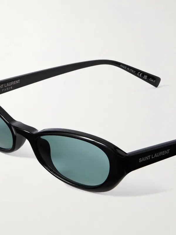 Saint Laurent Erin Oval-frame Sunglasses - Black