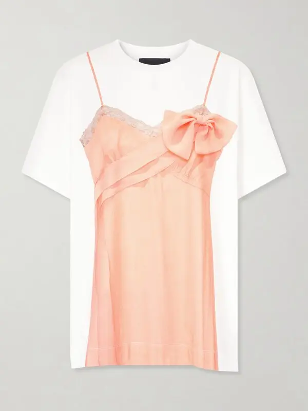 Simone Rocha Printed Cotton-jersey T-shirt - Orange