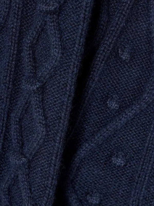 Purdey Cable-knit Cotton And Cashmere-blend Vest
