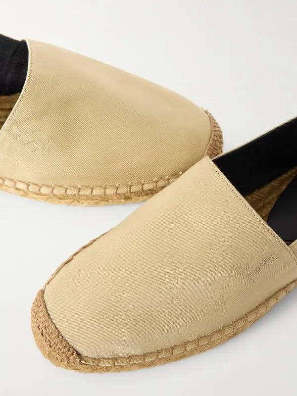 Saint Laurent Embroidered Canvas Espadrilles