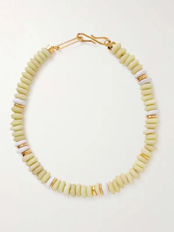 LIZZIE FORTUNATO Laguna Beaded Necklace - Yellow