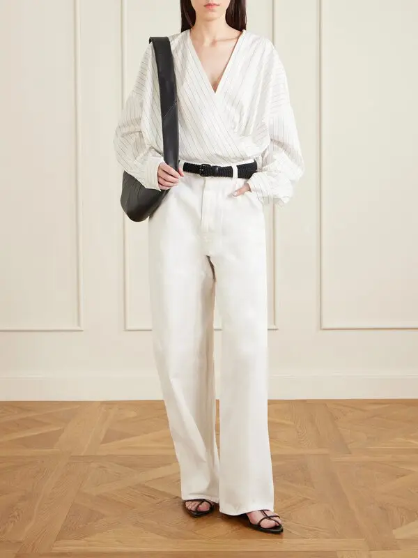 LEMAIRE Mid-rise Wide-leg Jeans - White