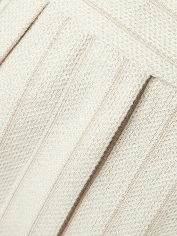 Max Mara Pinstriped Cotton-piqué Wide-leg Pants