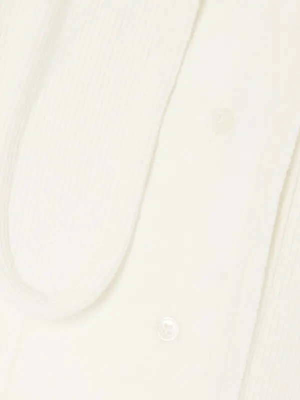 LEMAIRE Tie-neck Ribbed Jersey Top - White
