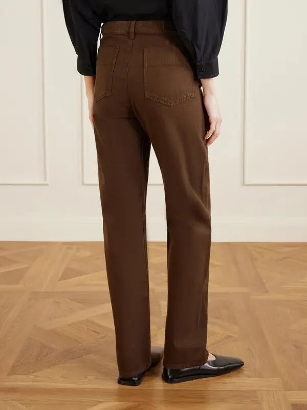 LEMAIRE High-rise Straight-leg Jeans - Brown