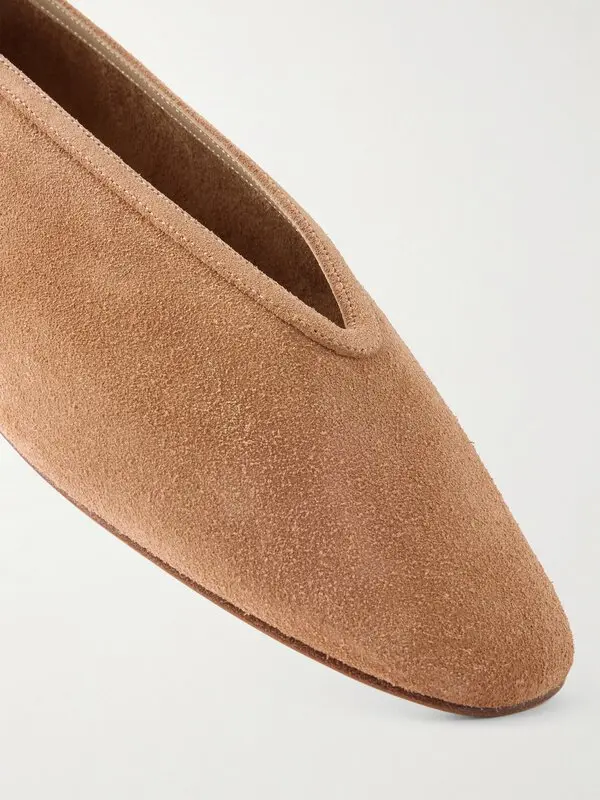 Le Monde Beryl Luna Suede Ballet Flats - Neutrals