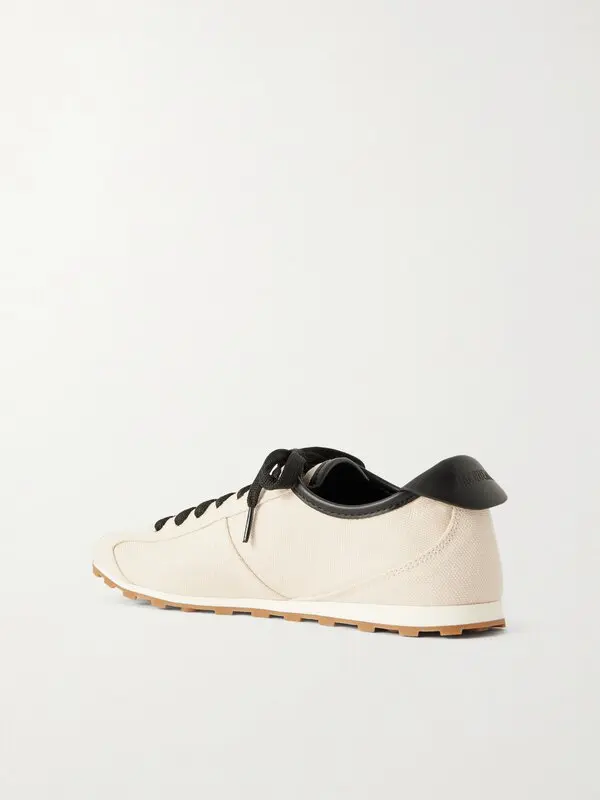 Jacquemus Les Tennis Leather-trimmed Canvas Sneakers - Neutrals