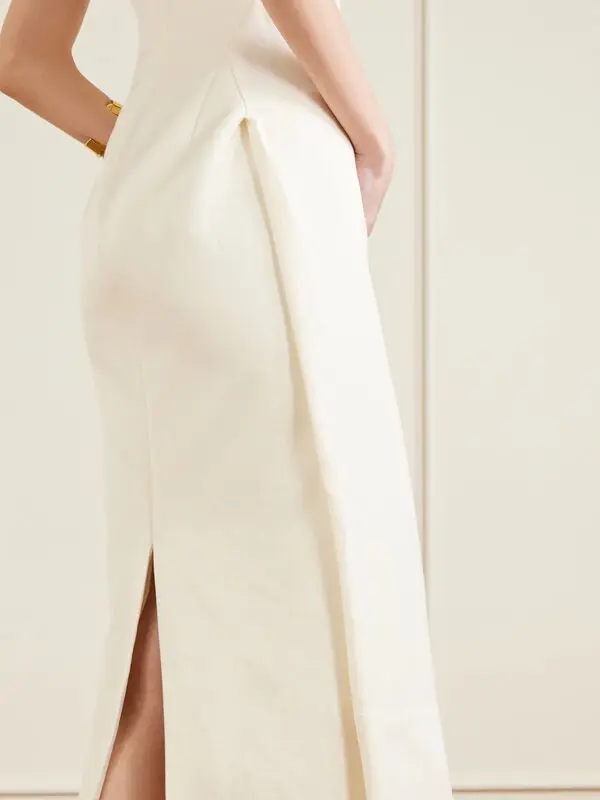 Jacquemus Tablier Linen-blend Midi Dress