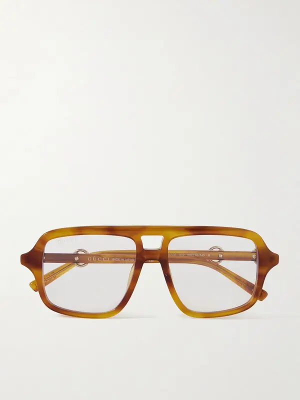 Gucci Aviator-style Optical Glasses - Tortoiseshell