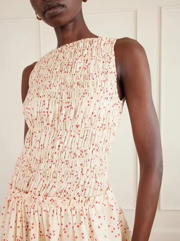 Faithfull The Brand Gala Polka-dot Mini Dress - Neutrals