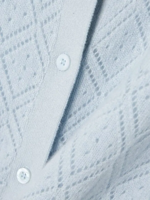 FRAME Pointelle-knit Cashmere Cardigan