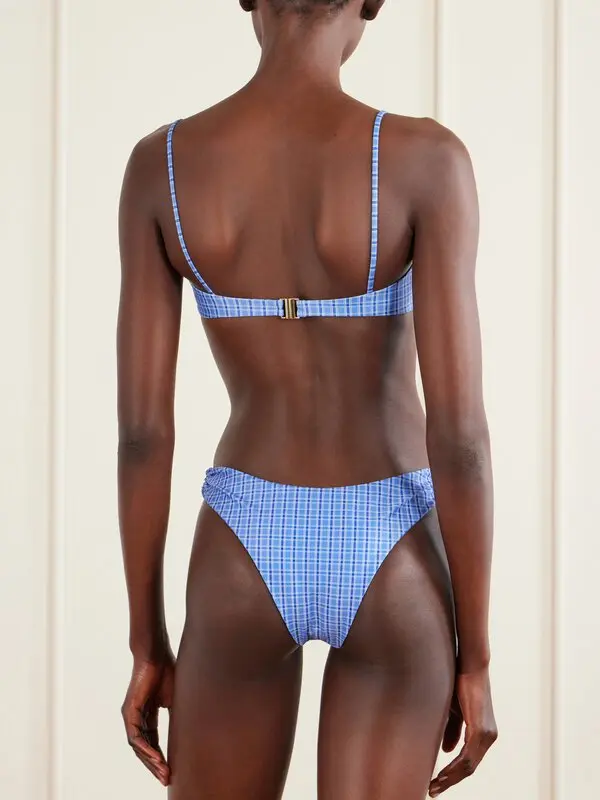 Faithfull The Brand Ombra And Leone Checked Recycled Bikini