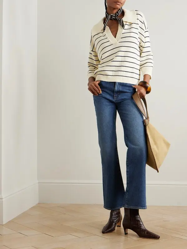 FRAME Cotton-blend Polo Sweater